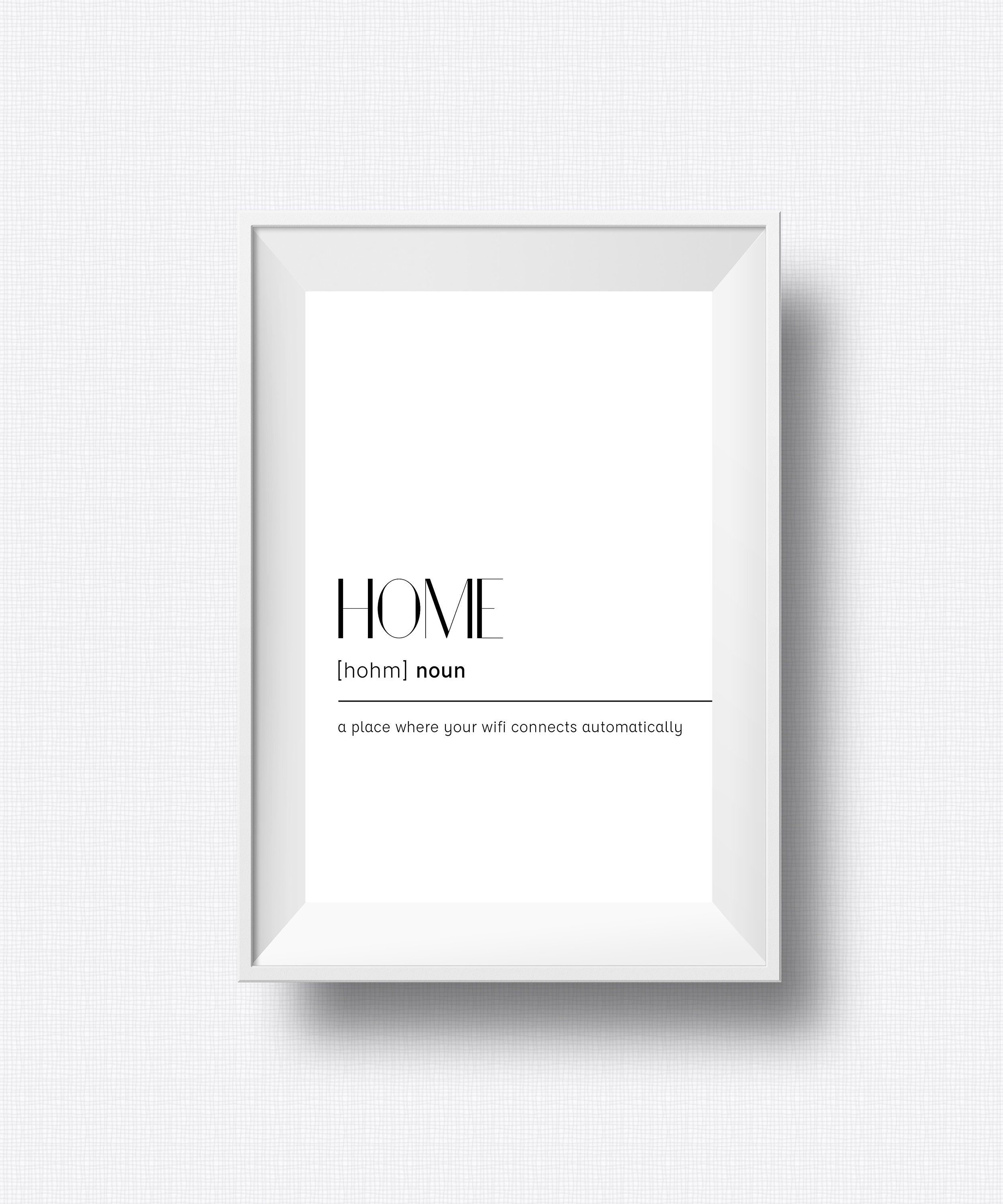Home Definition Sign Print, Printable Funny Home Quote, Digital Home ...