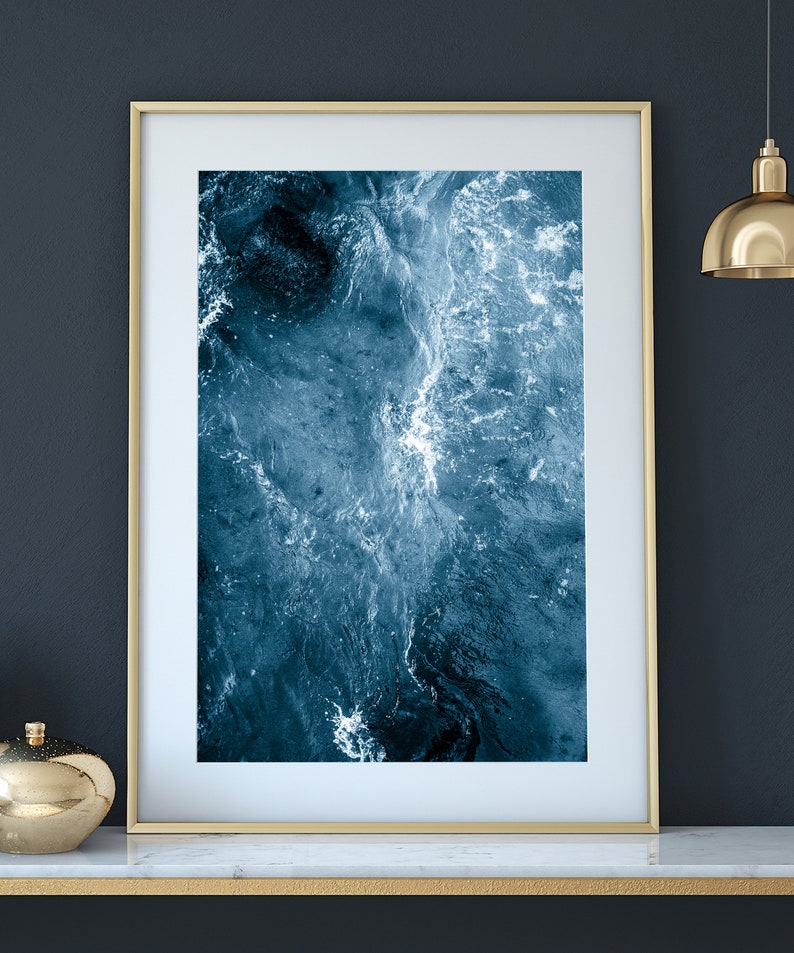 Blue Ocean Wall Art Print Beach Wall Decor Ocean - Etsy