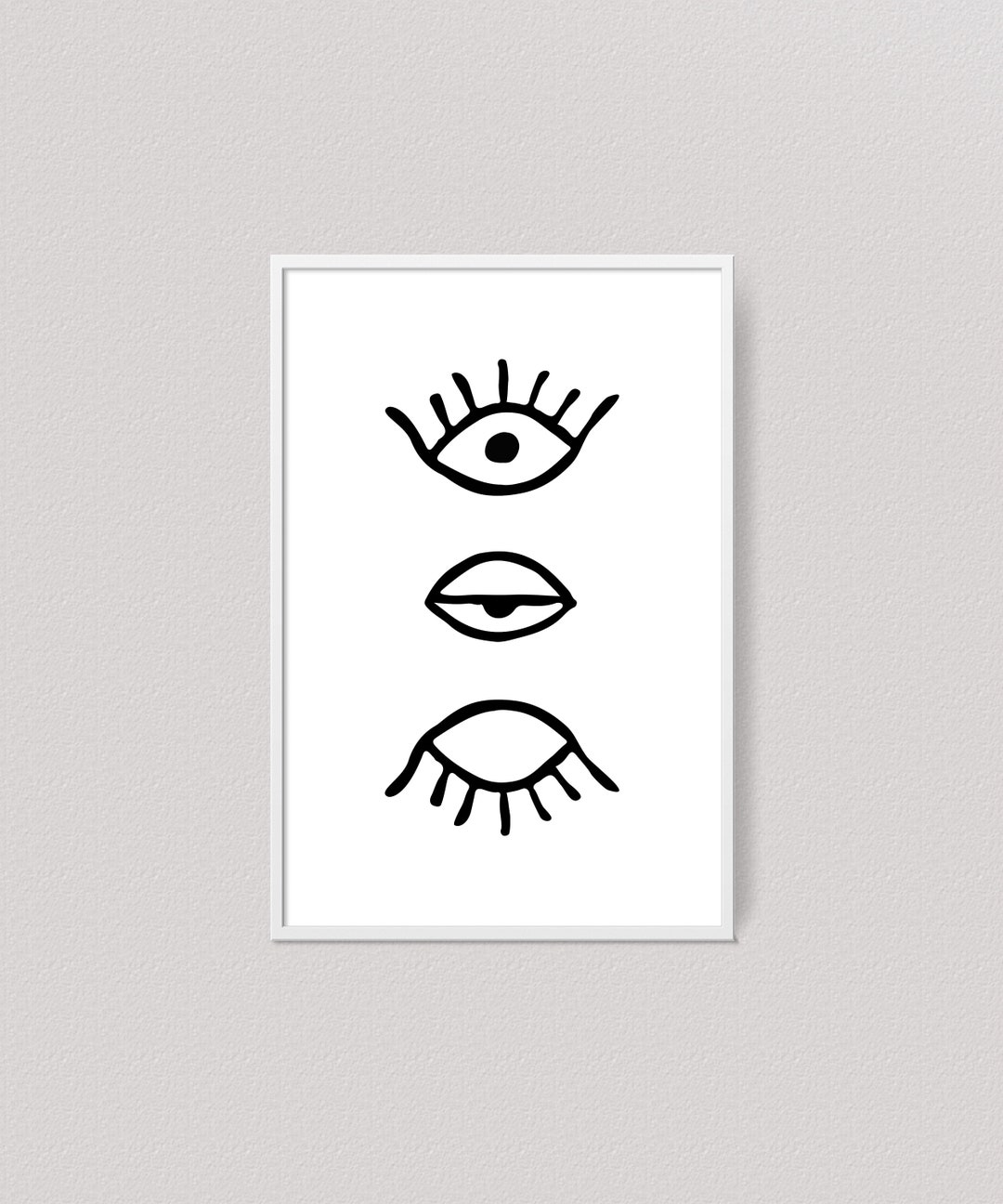 Eye Poster, Open Eyes, Close Eye, Scandinavian, Minimalist, Printable ...