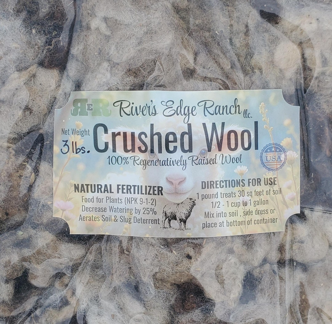 Crushed Raw Wool Fertilizer & Mulch From Regeneratively Pastured Sheep ...