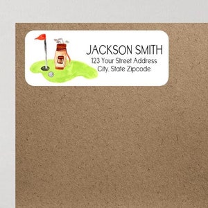 Golf Golfing Bag Sports Return Address Labels Personalized Custom - We ...