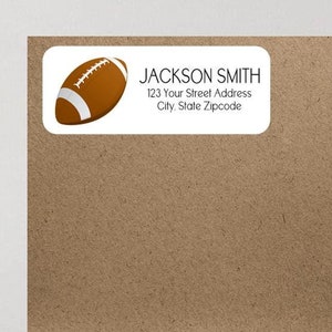 Football Ball Sports Return Address Labels Personalized Custom - We ...