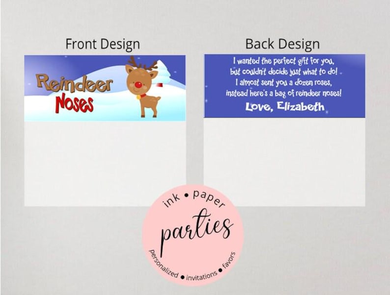 Christmas Holiday "reindeer Noses" Party Favors Favor Favors Bag Bags ...