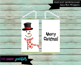 Snowman Juice Box | Etsy