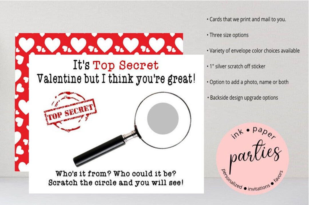Detective Magnifying Glass Valentine Card - Valentine's Day Cards ...