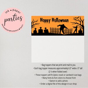 Halloween Zombie Party Favors Favor Favors Bag Bags Treat Toppers Trick ...