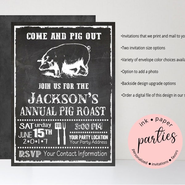 Pig Roast Invitation - Etsy