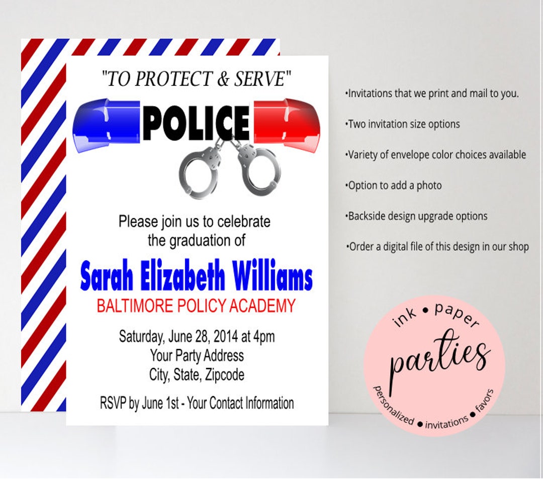 Police Department Graduation Graduate Academy School Retirement Party ...