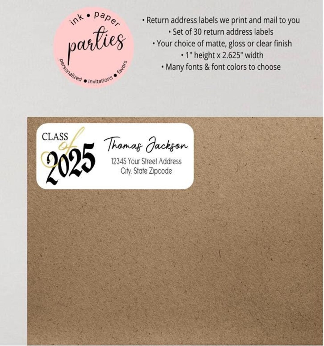Graduation Graduate Party Invitation Announcements Return Address ...