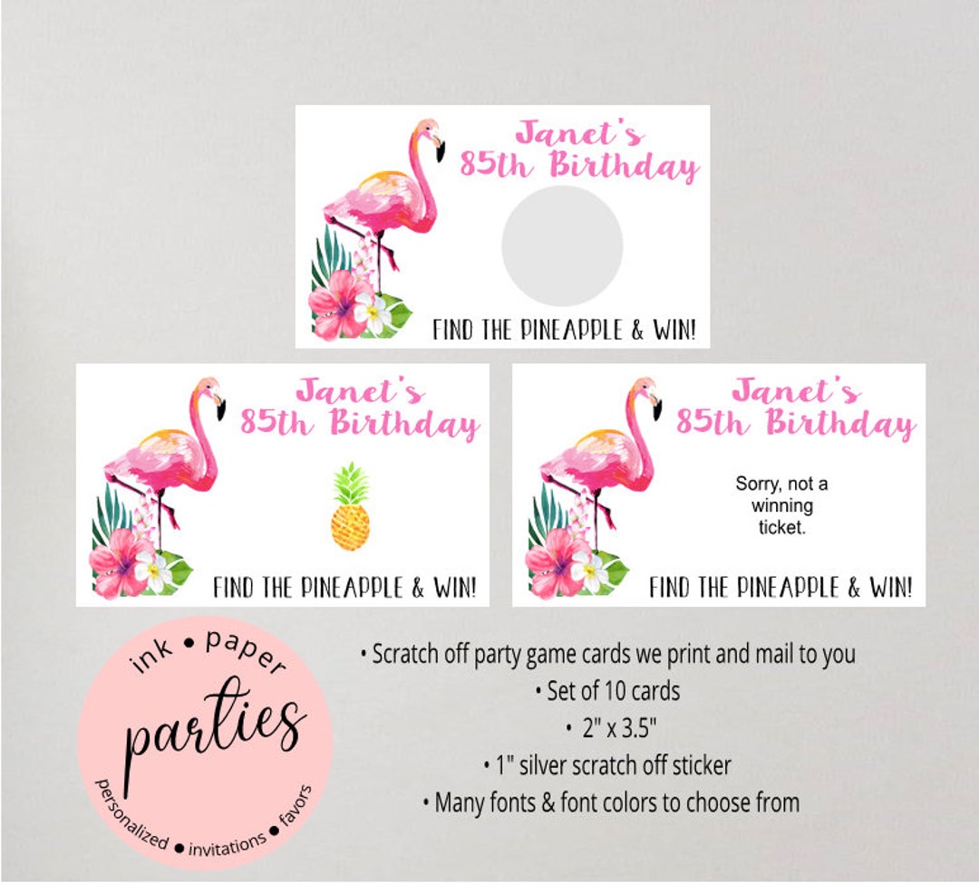 Luau Flamingo Pineapple Tropical Summer Birthday, Shower, Retirement ...