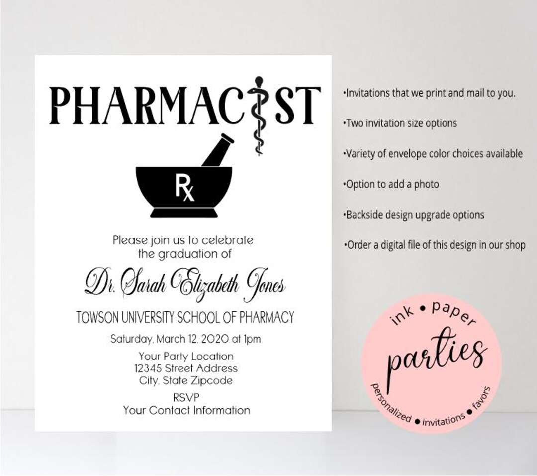 Graduation Graduate Pharmacy Pharmacist Medical School Party ...