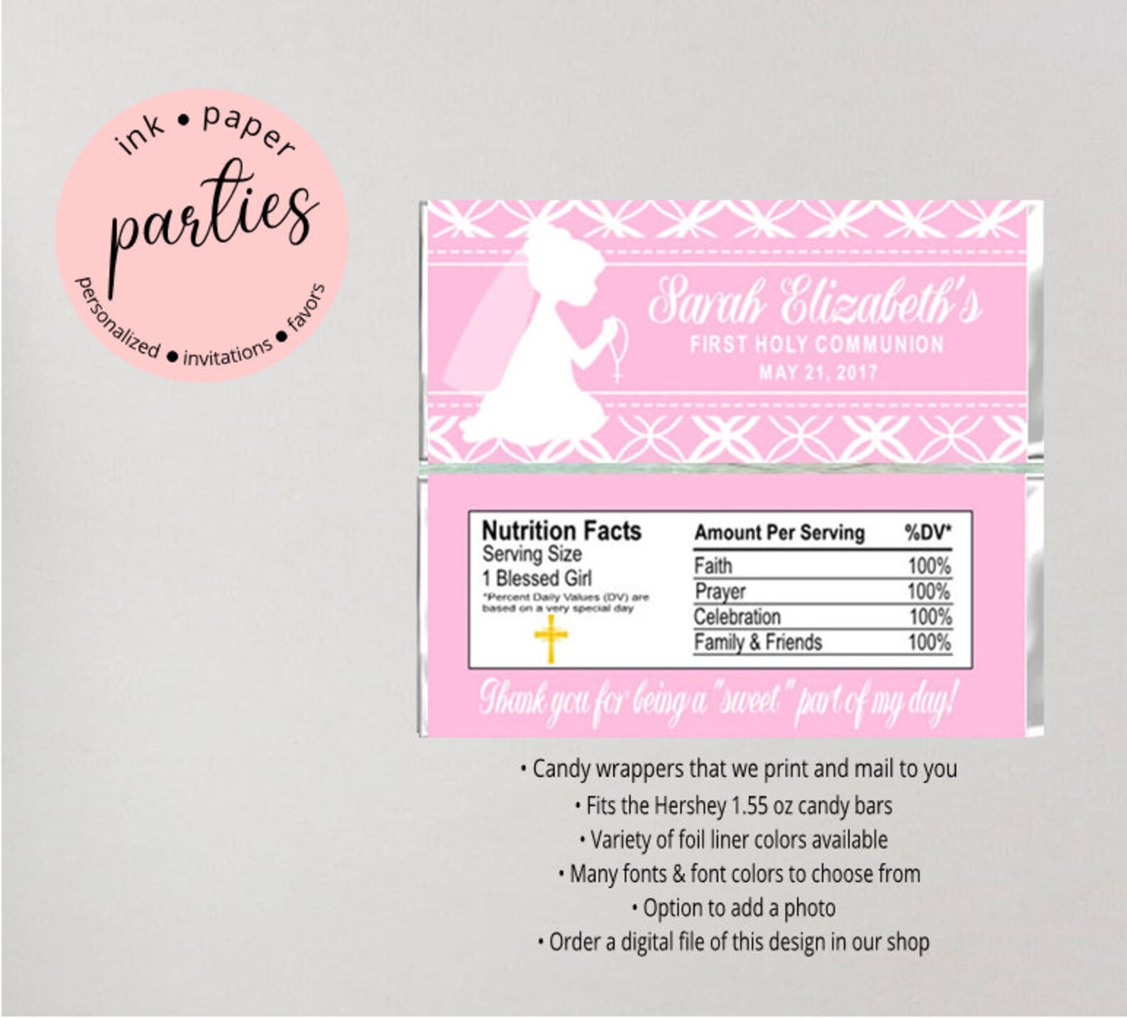 Baptism Confirmation First Communion Religious Party Candy - Etsy