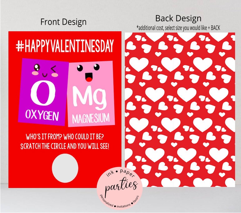 OMG Science Chemistry Periodic Table Valentine Card - Valentine's Day ...