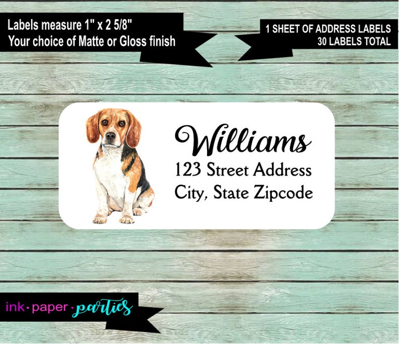 Beagle Dog Puppy Animals Pets Pet Return Address Labels | Etsy