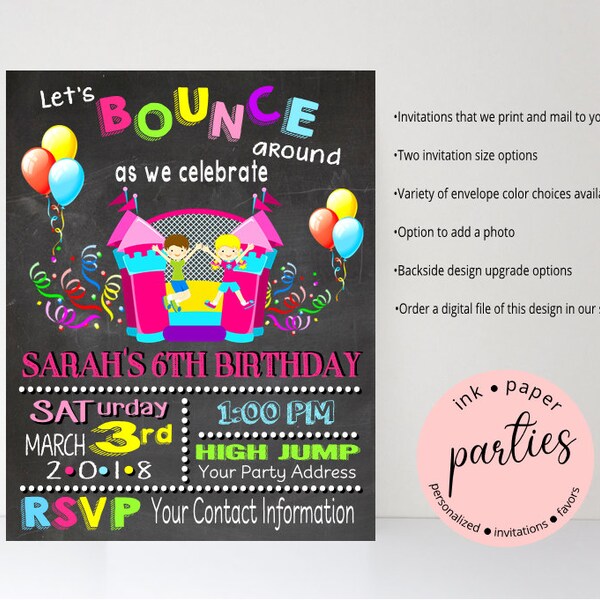 Trampoline Birthday - Etsy