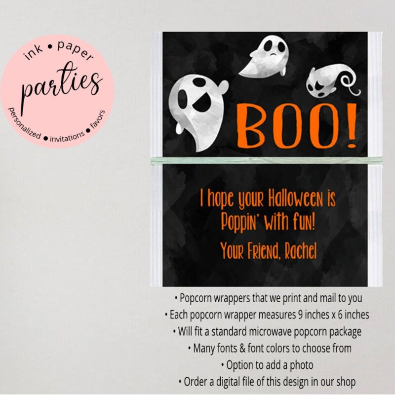 Halloween Popcorn Wrapper - Etsy