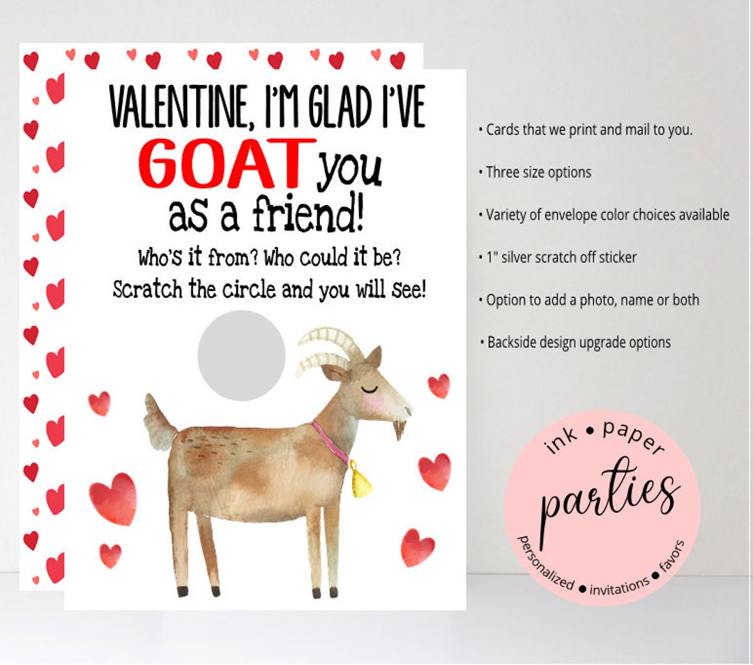 Goat Themed Valentine Cards, School Valentines, Class Valentines ...