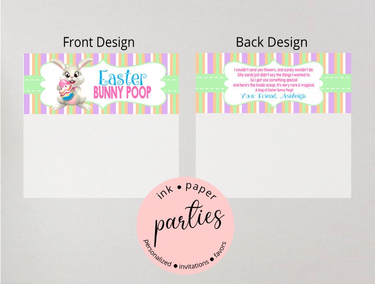 Easter Hunt Bunny Rabbit Poop Kids Candy Goody Party Goody Goodie Favor ...