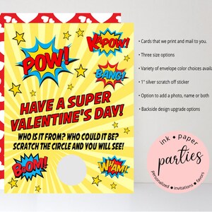 Superhero Super Heroes Comic Book Valentine Card - Valentine's Day ...