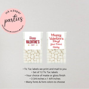 Valentine's Day Party Candy Mints Mint Labels Kids School - Etsy