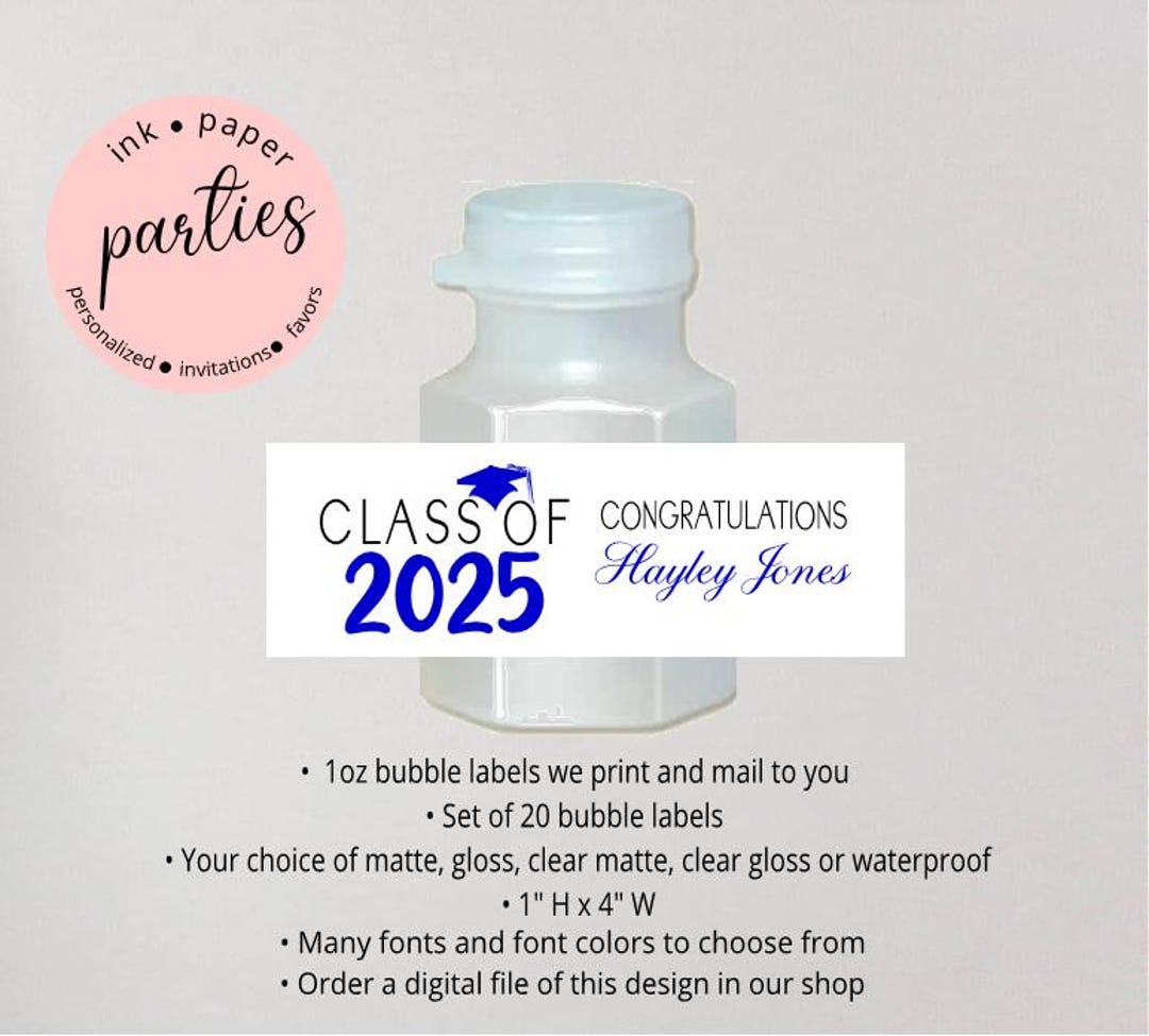 Graduation Bubble Labels - Graduation, Graduate Mini Bubble Label ...