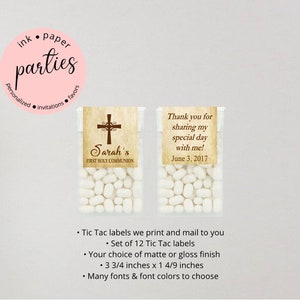 Cross Baptism Confirmation First Communion Party Candy Mints Mint ...