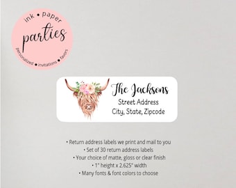 Farm Tractor Return Address Labels Personalized Custom We Print and ...