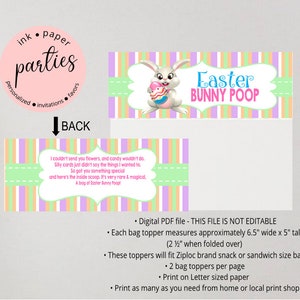 Bunny Poop Bag Toppers - Etsy