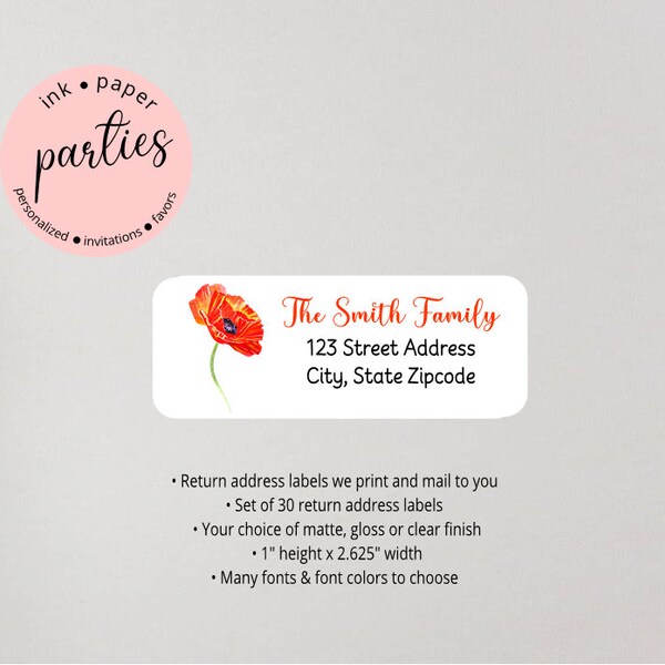 Return Address Label - Etsy