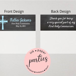 Primera Comunión Confirmación Bautismo Blue Cross Party Favors Favor ...