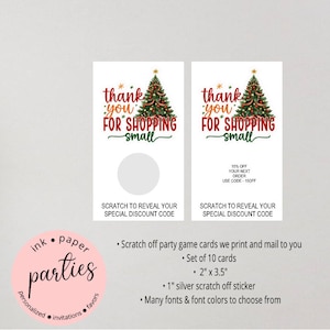 Business Thank You Customer Appreciation Scratch off Tickets Cards ...