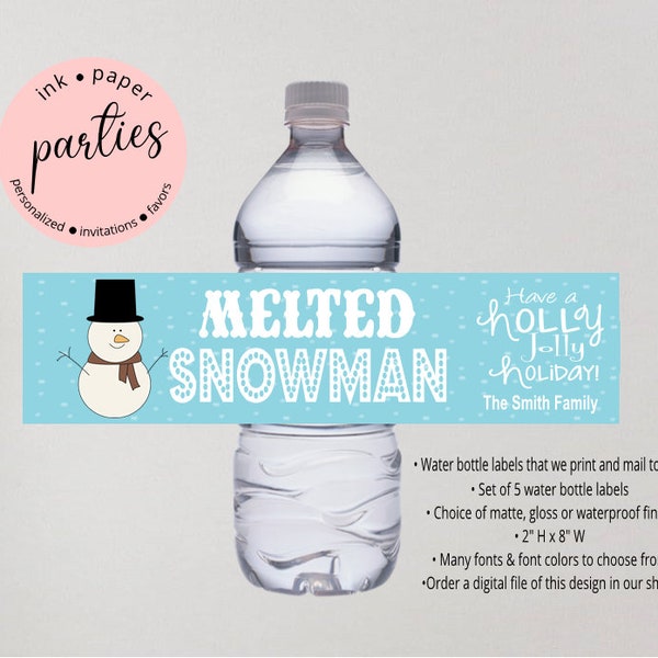 Melted Snow Labels - Etsy