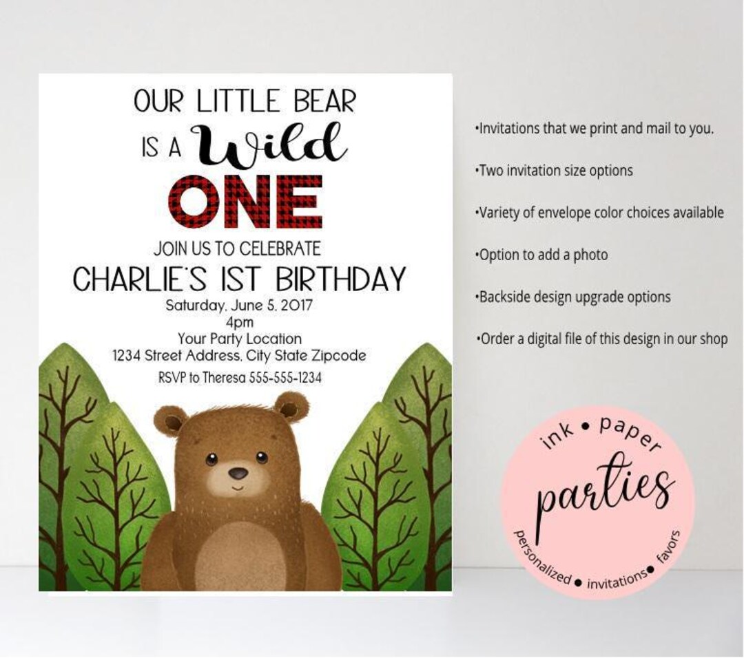 Wild One Party Invitation - Wild One Birthday Invitations- Wild One ...