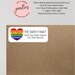 LGBTQ Gay Lesbian Pride Rainbow Love Return Address Labels Personalized ...