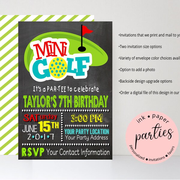Mini Golf Invitation - Etsy