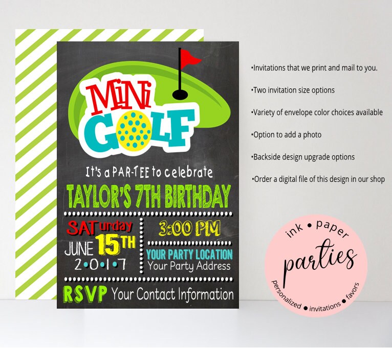 Mini Golf Invitations