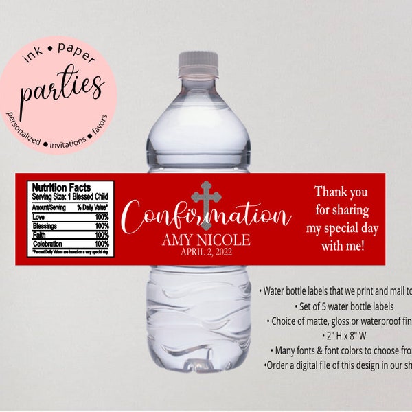 Confirmation Labels - Etsy