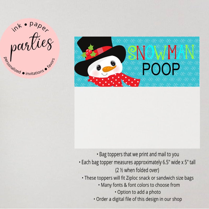 Snowman Poop Bag Topper - Etsy