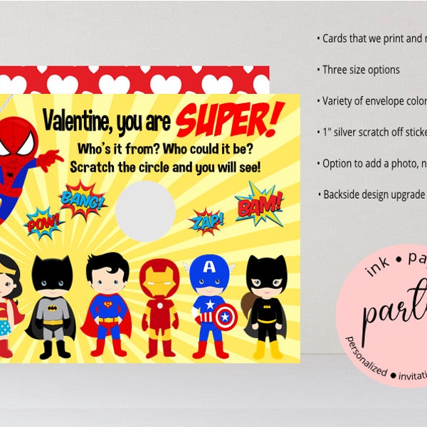 Superhero Valentine - Etsy