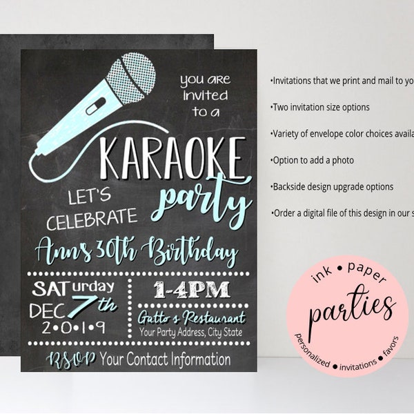 Karaoke Party - Etsy
