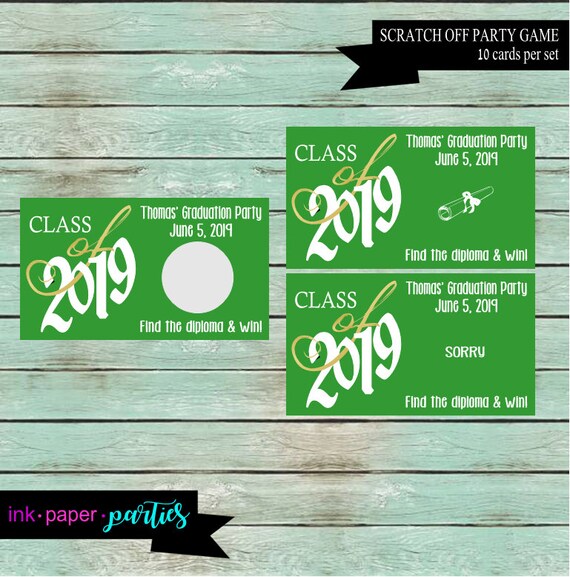 Graduation ANY YEAR Graduate Diploma Party Scratch off Tickets | Etsy