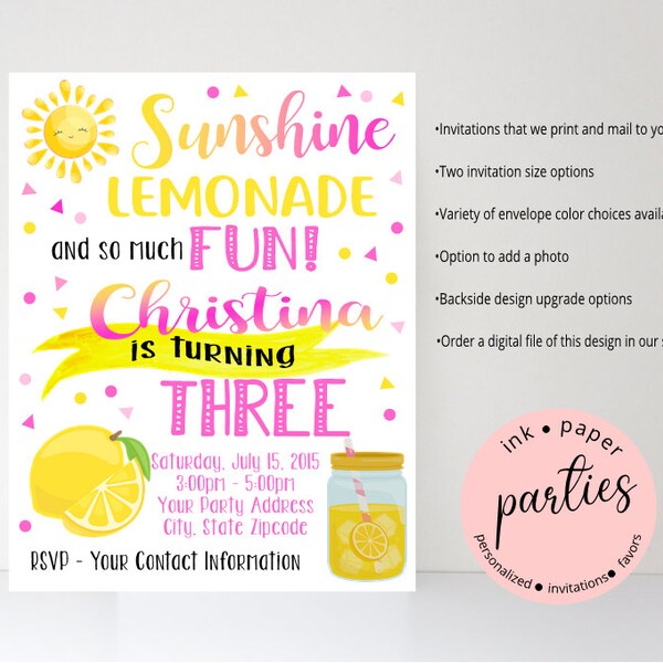 Sunshine Lemonade - Etsy