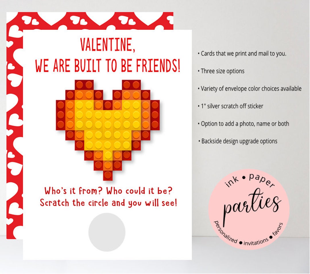 Building Blocks Valentine Card - Valentine's Day Cards - Classroom ...