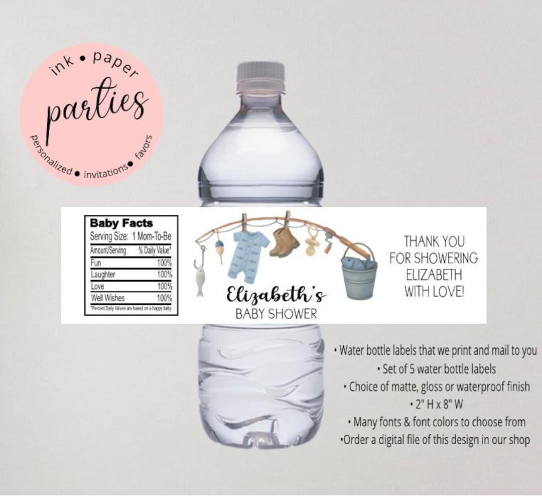 Fishing Water Bottle Labels - Fish Water Bottle Labels - Fishing ...