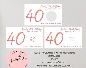 Santa Scratch Offs Christmas Party Game Party Favors 20 - Etsy