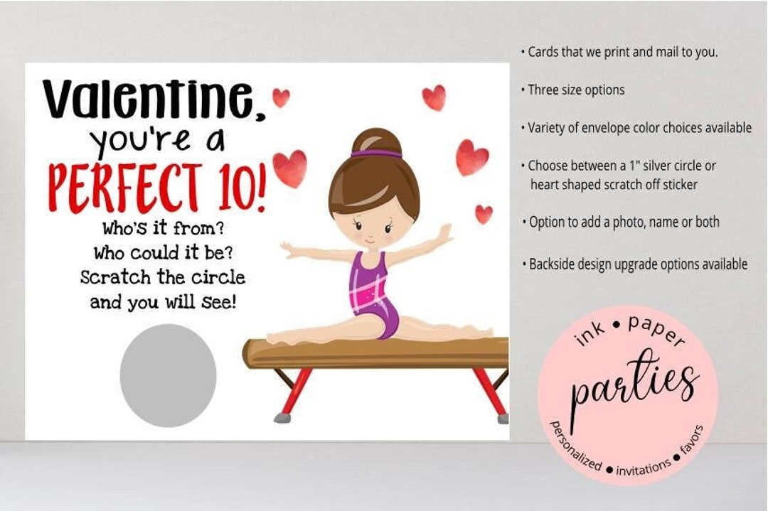 Gymnastics, Gymnast Valentine's Day Cards Classroom School Valentines ...