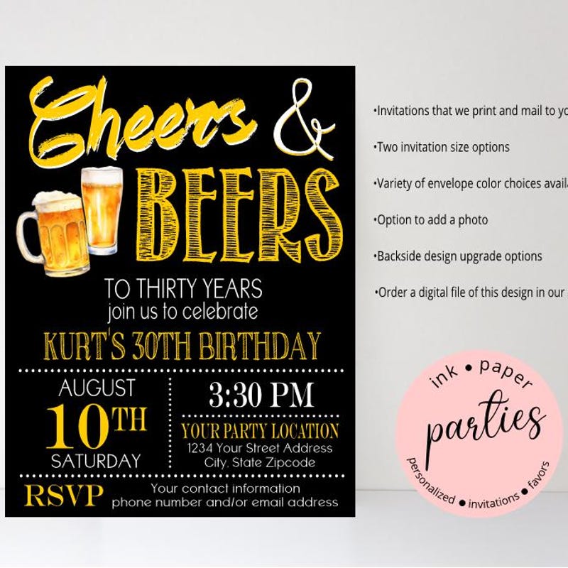 Beer Invitation - Etsy