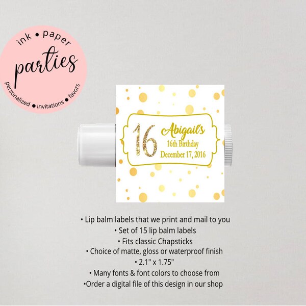 Lip Balm Labels - Etsy