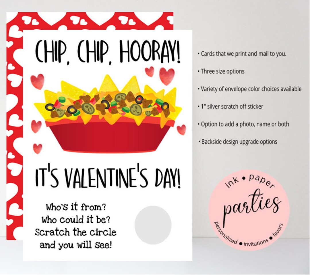Nacho Chips Themed Valentine Cards, School Valentines, Class Valentines ...