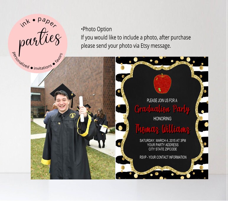 Graduation Graduate Teacher Education School Party Invitations - Etsy